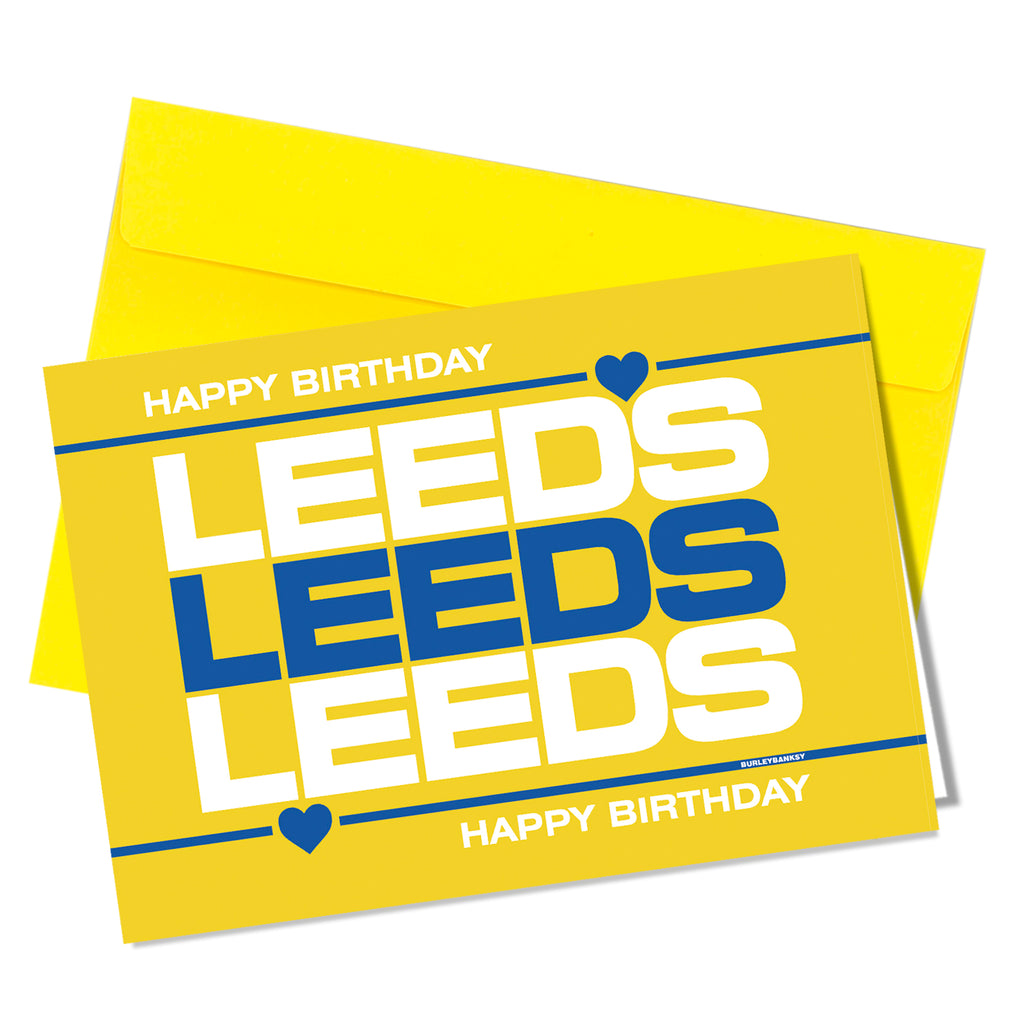 #BB010 Leeds Leeds Leeds Yellow | close-to-the-bone-greeting-cards