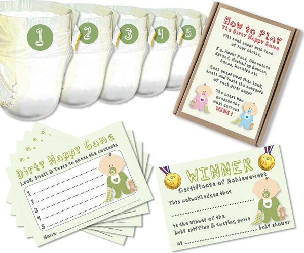Dirty Nappy Baby Shower Game | close-to-the-bone-greeting-cards – Close ...